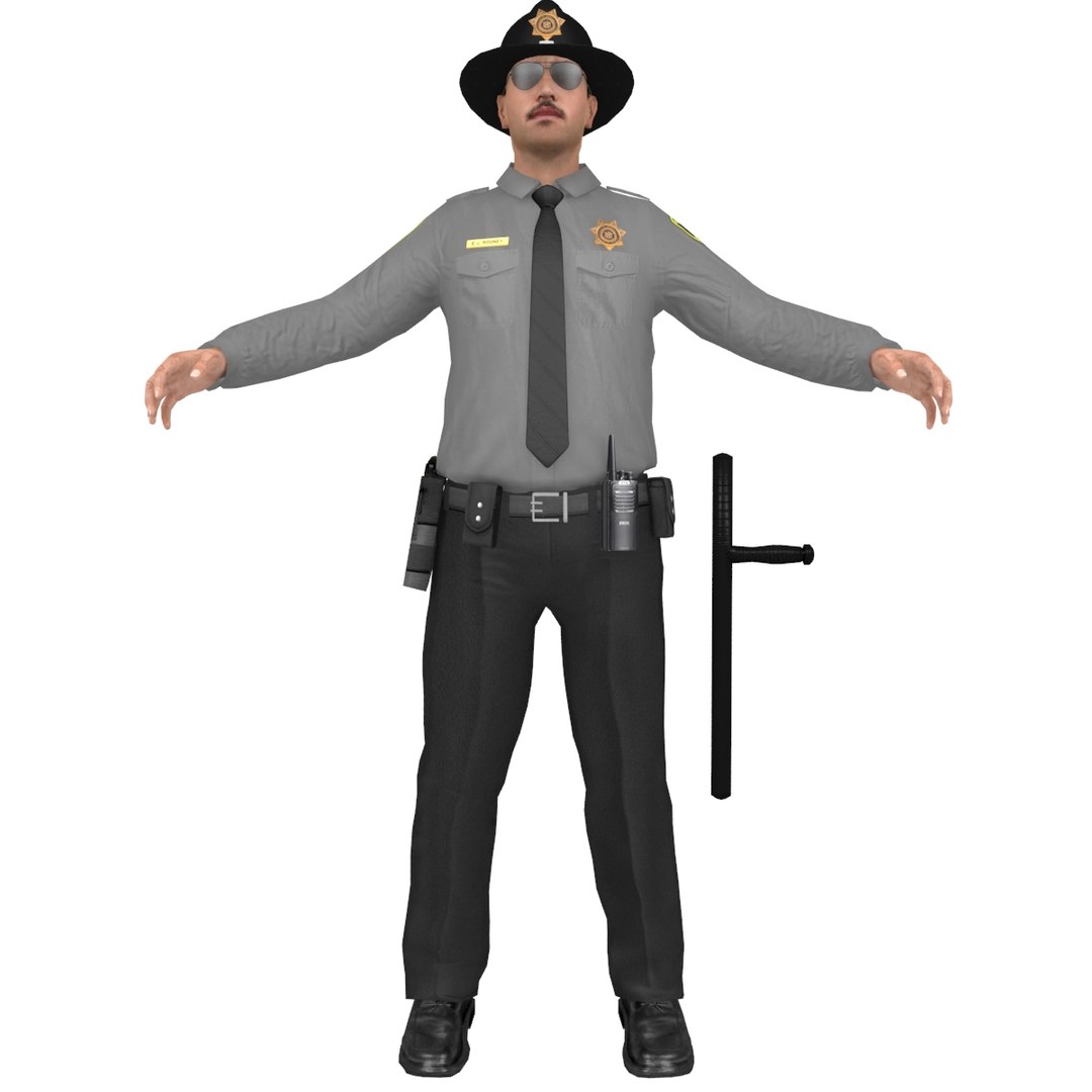 3D Sheriff Man Gun Model - TurboSquid 1354043