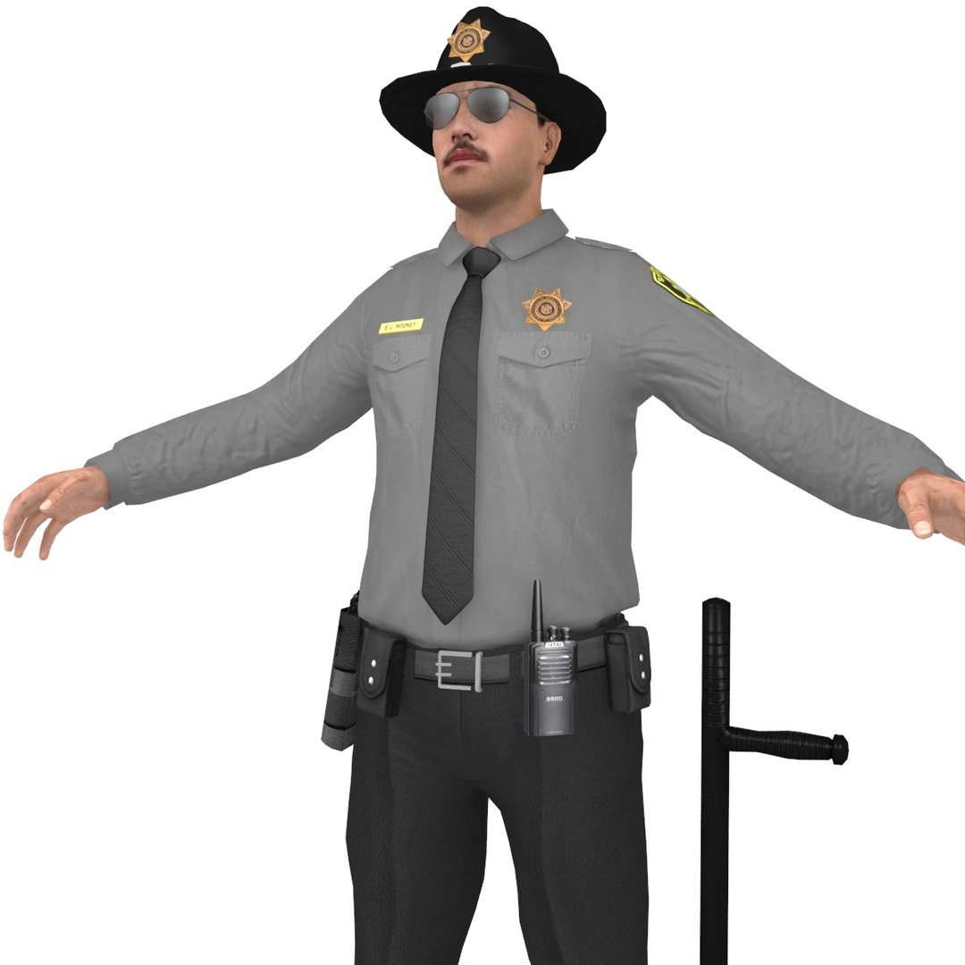 3D Sheriff Man Gun Model - TurboSquid 1354043