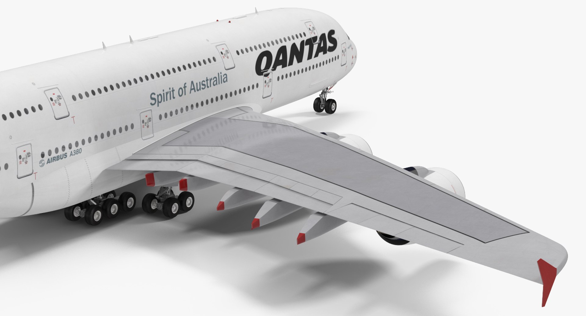 airbus a380-1000 qantas 3d model