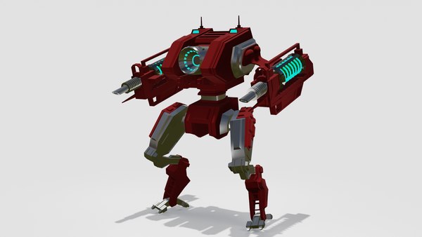 Mech war tank Red series 3D 모델 - TurboSquid 2039865