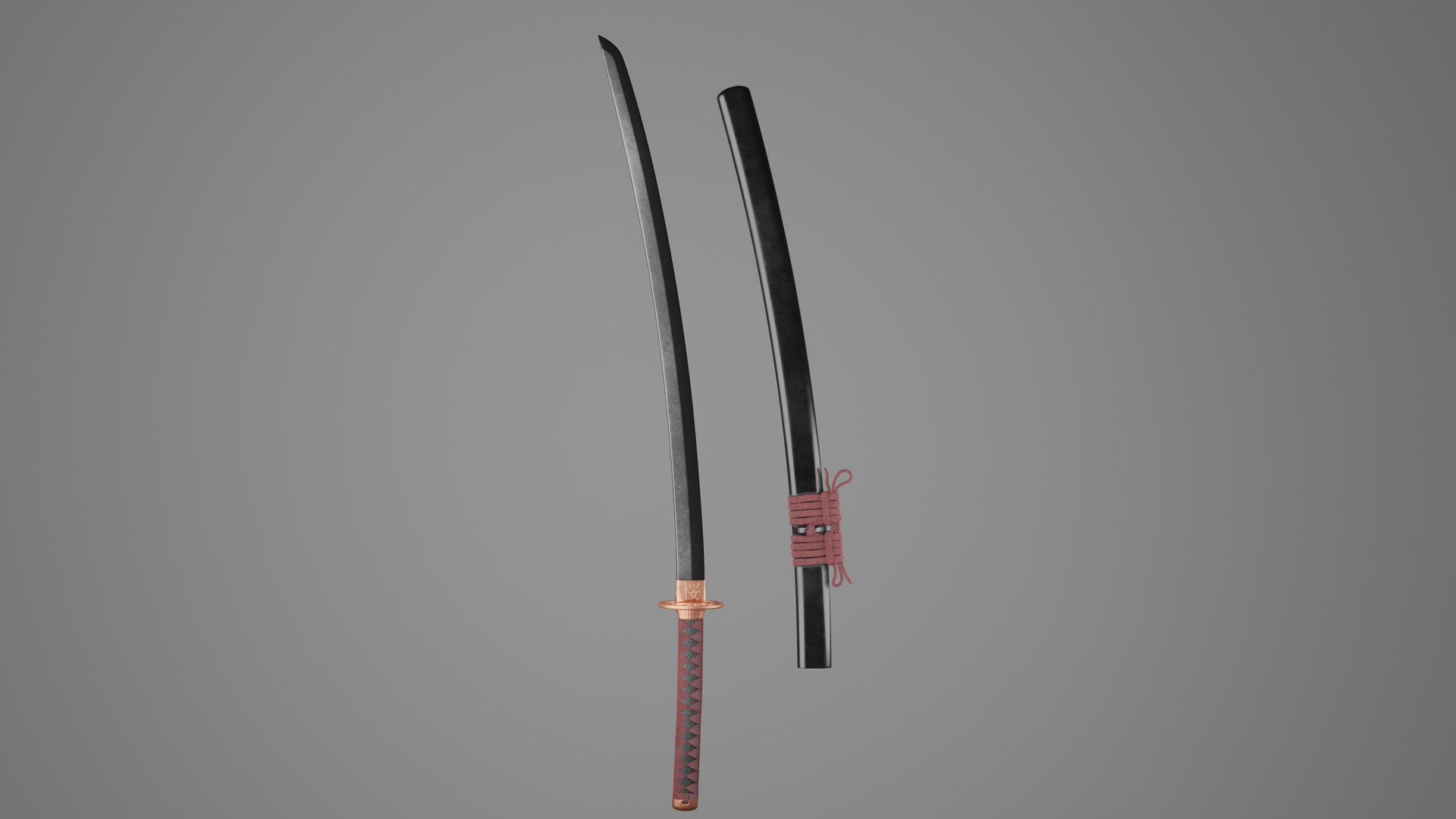 Japanese Katana Sword - Sakura Flower Themed 3D Model - TurboSquid 1920004