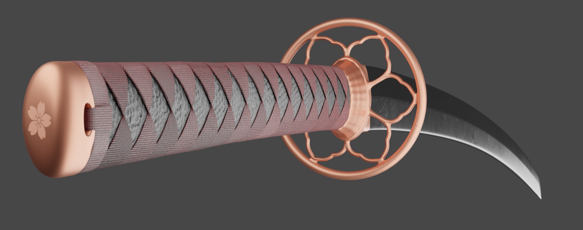 Japanese Katana Sword - Sakura Flower Themed 3D Model - TurboSquid 1920004