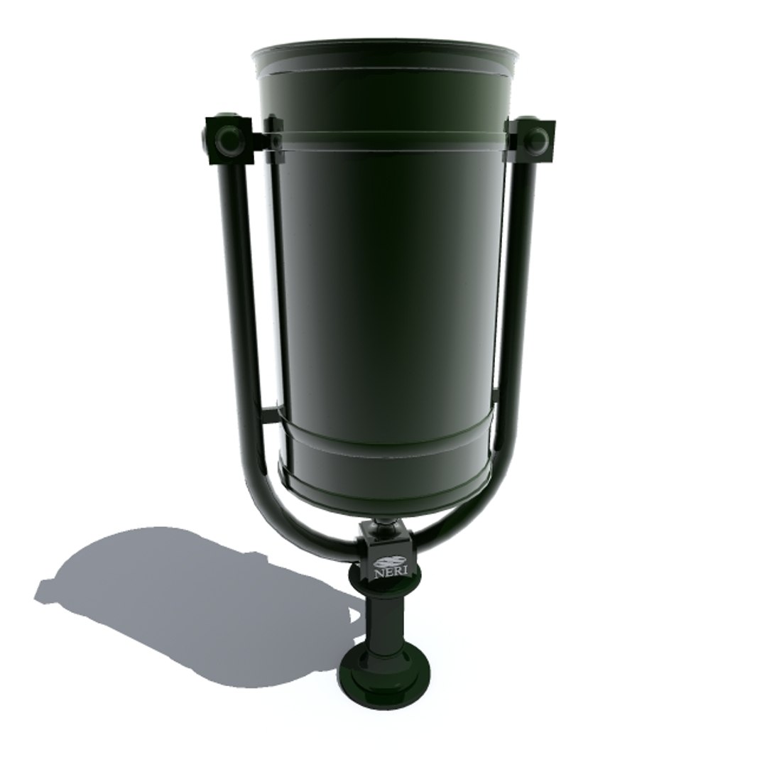 3d model trash bin