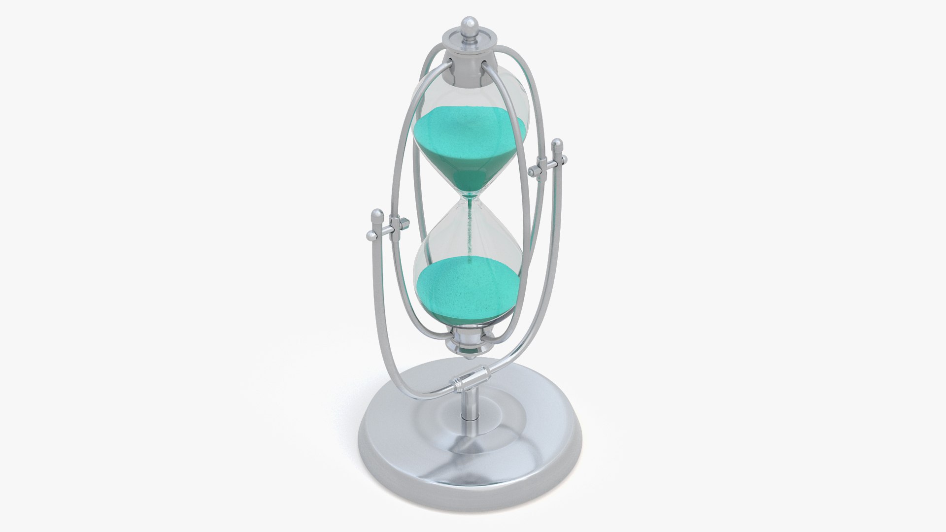 3D Rotating Brass Hourglass Timer With Stand - TurboSquid 2291140
