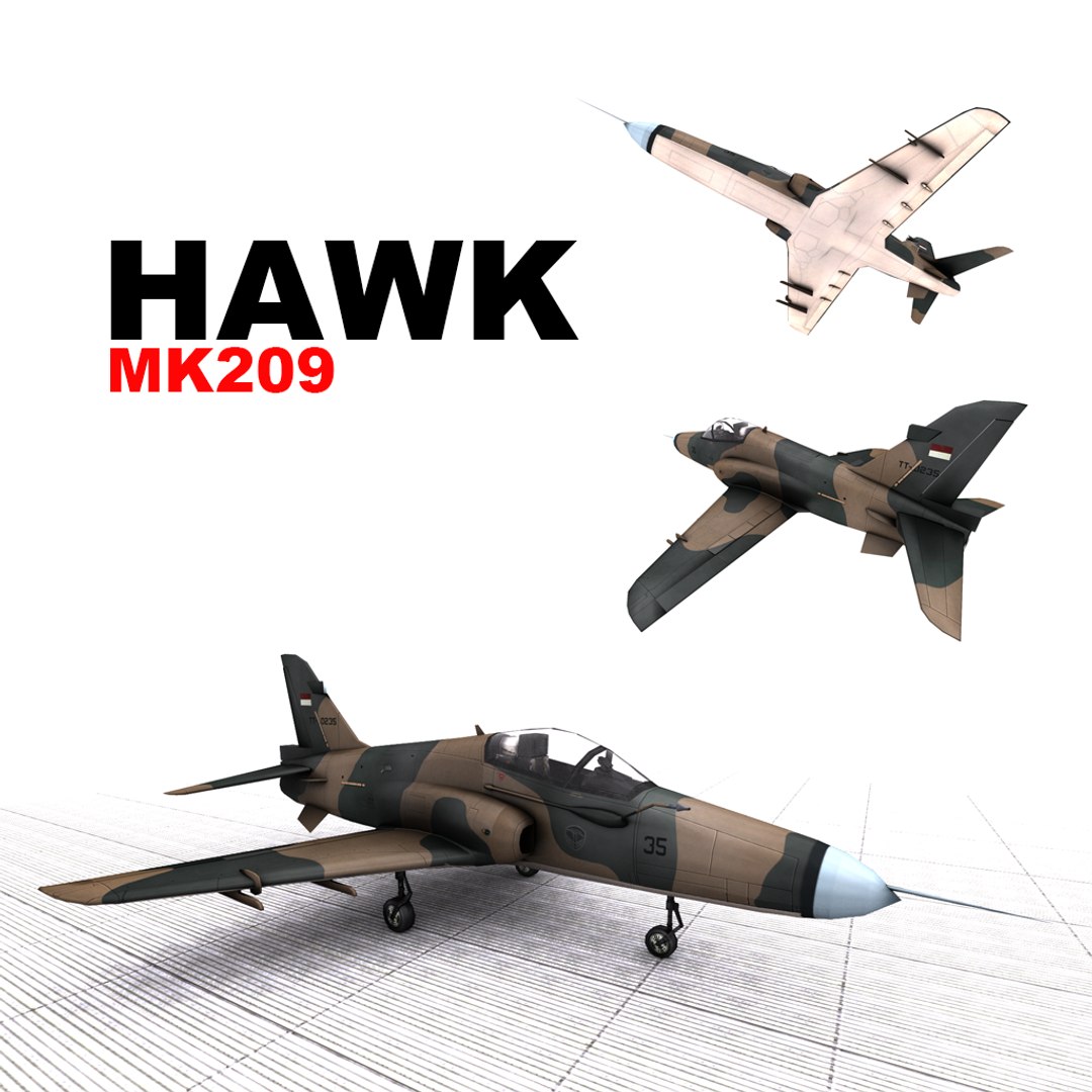 3d Model Of Bae Hawk Mk 209