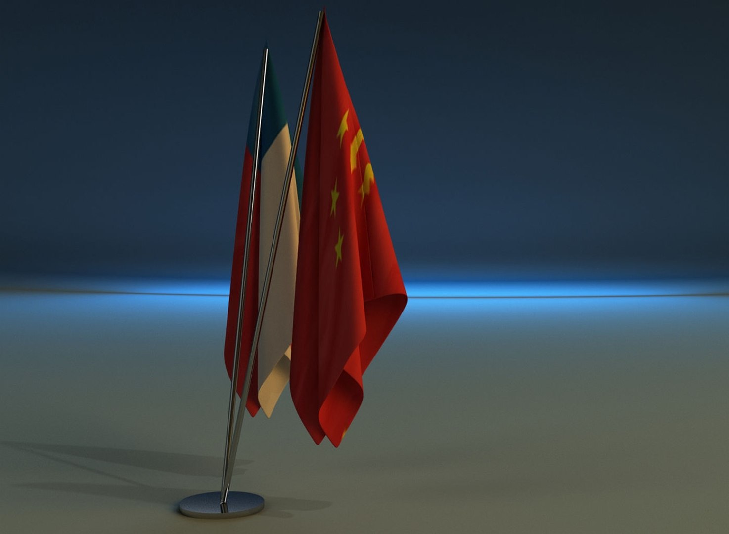 Free 3ds Model Flag Stand