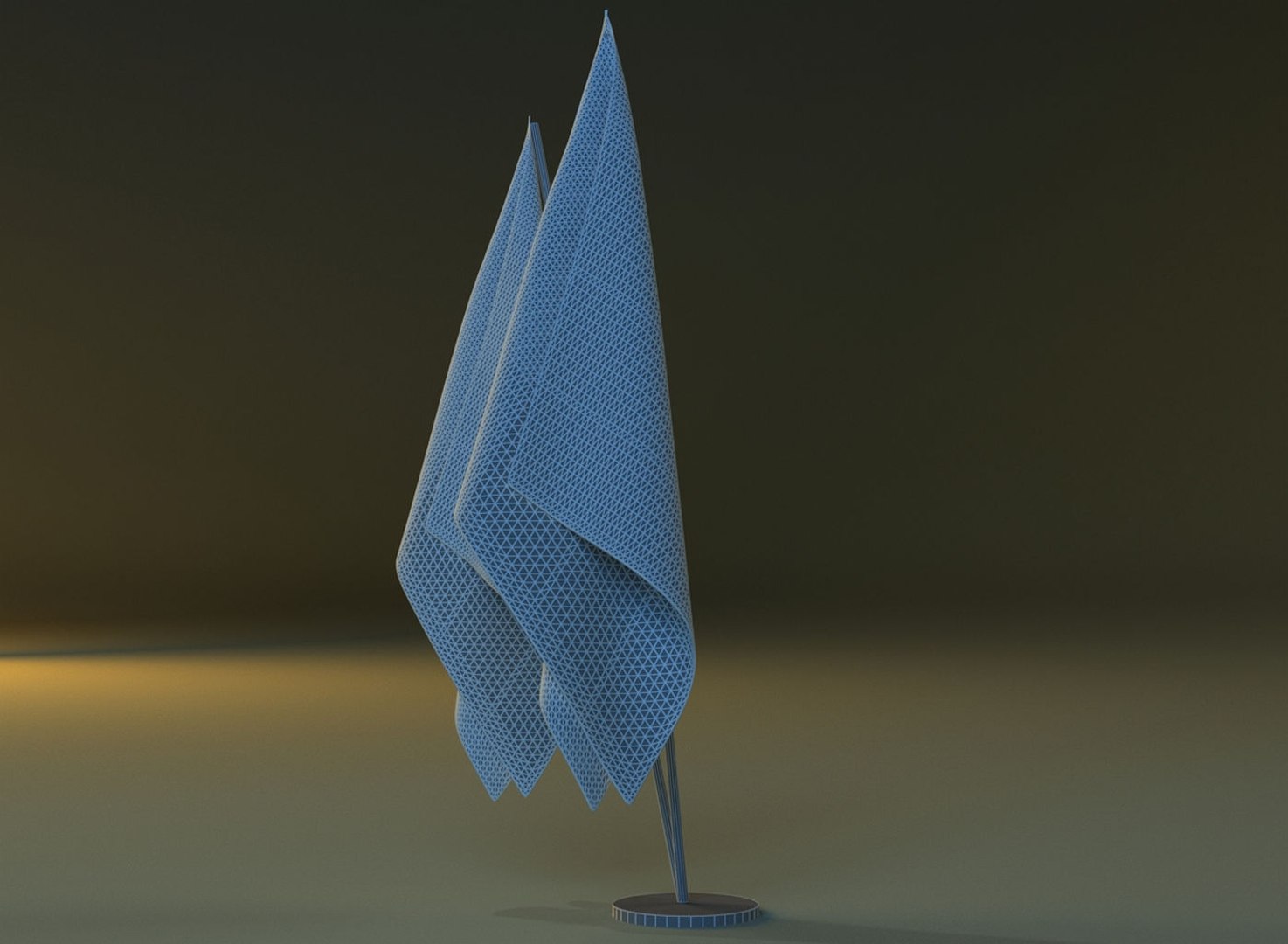 Free 3ds Model Flag Stand