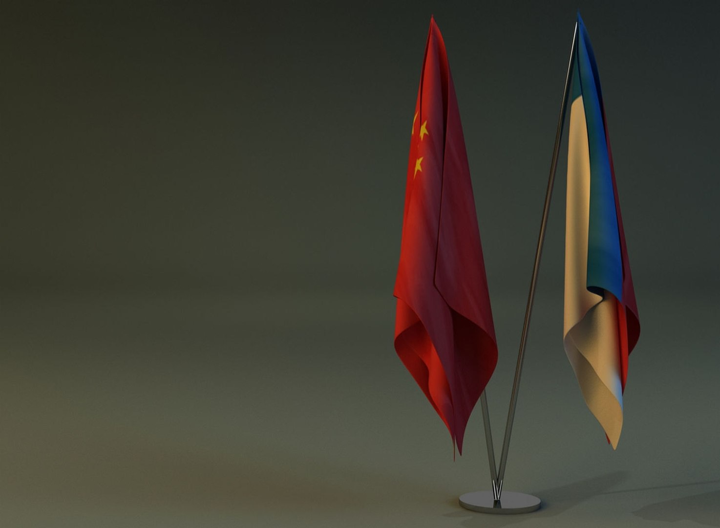 Free 3ds Model Flag Stand