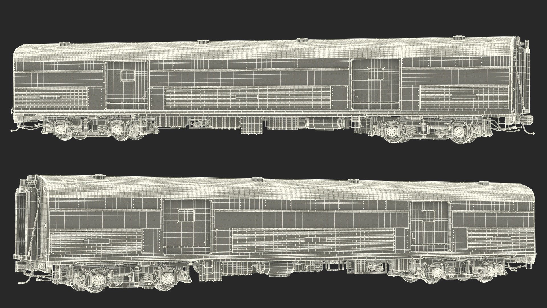 3D Amtrak Baggage Car Model - TurboSquid 2153034