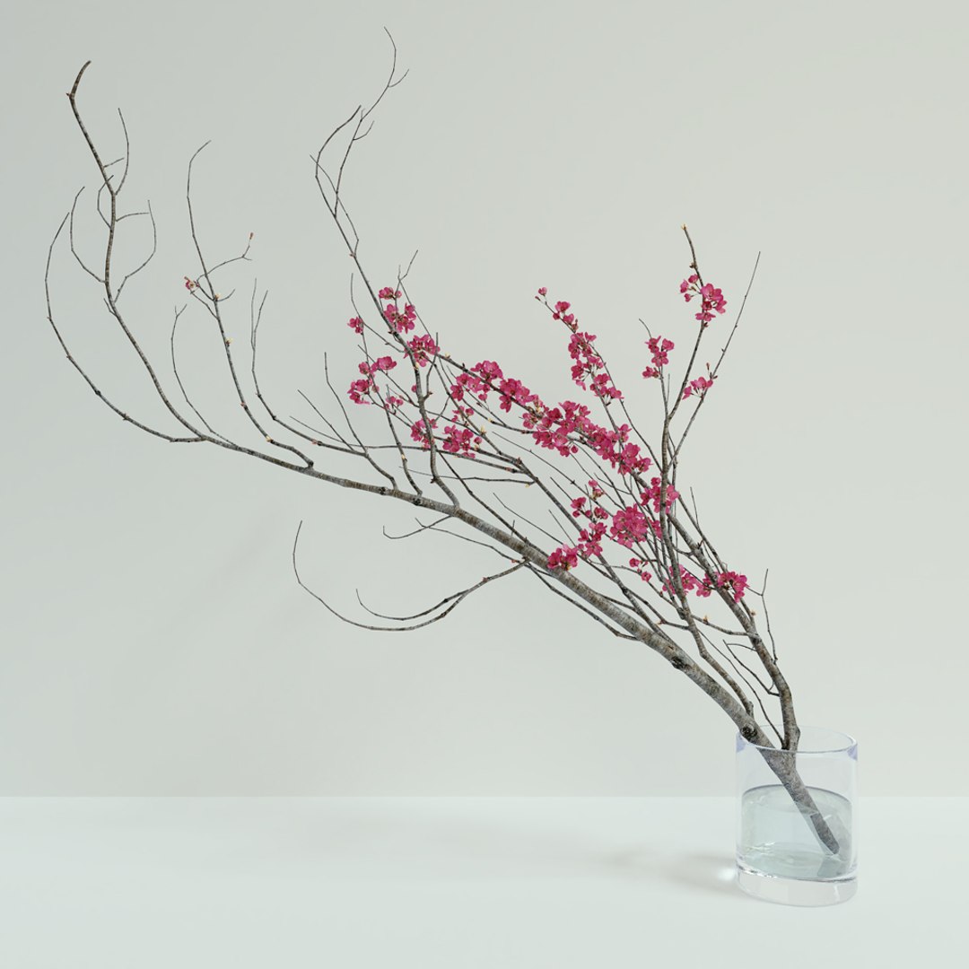 3D Decorative Branch Flowers Sakura - TurboSquid 1255022