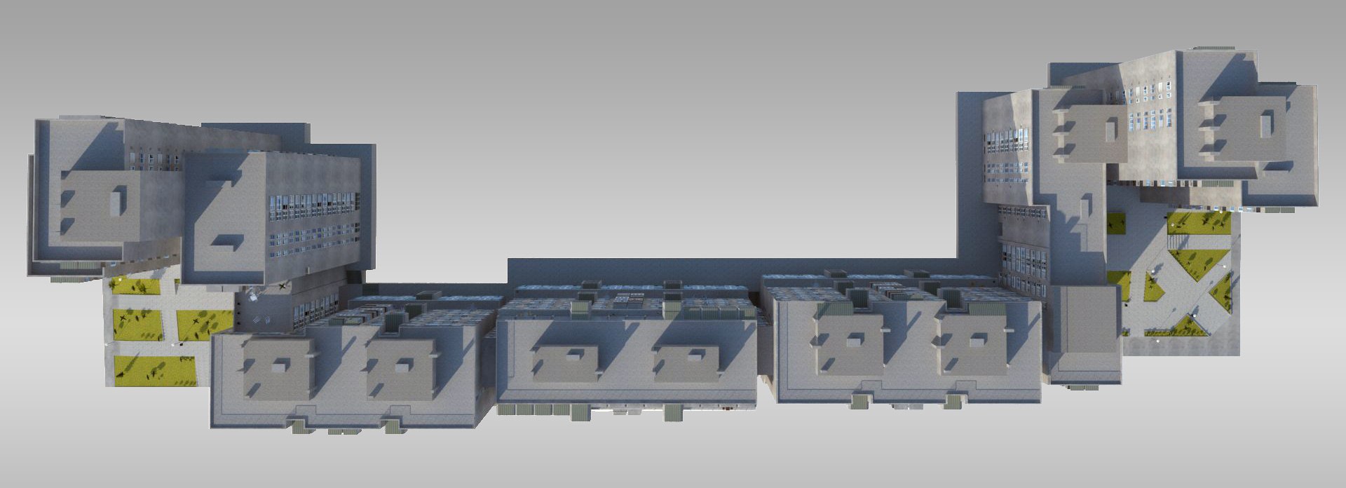 Concrete Complex Residential 3d 3ds