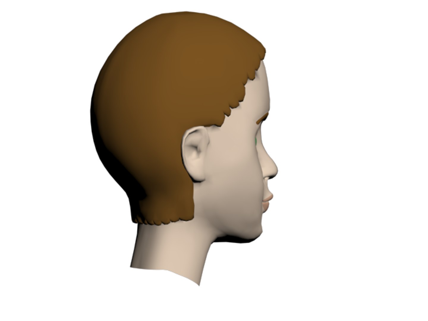 3D Model Cartoon Styled Female Head - TurboSquid 1350364