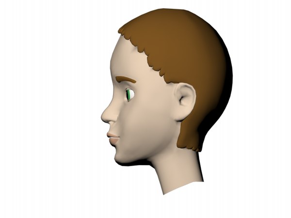 3D model cartoon styled female head - TurboSquid 1350364