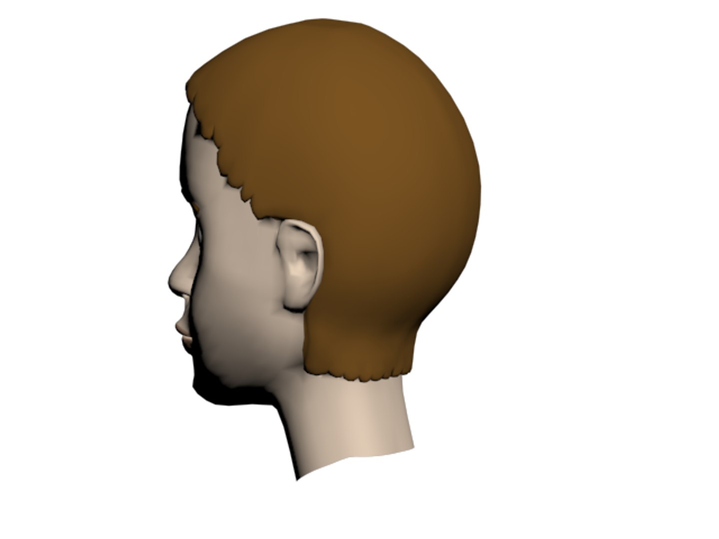 3D Model Cartoon Styled Female Head - TurboSquid 1350364