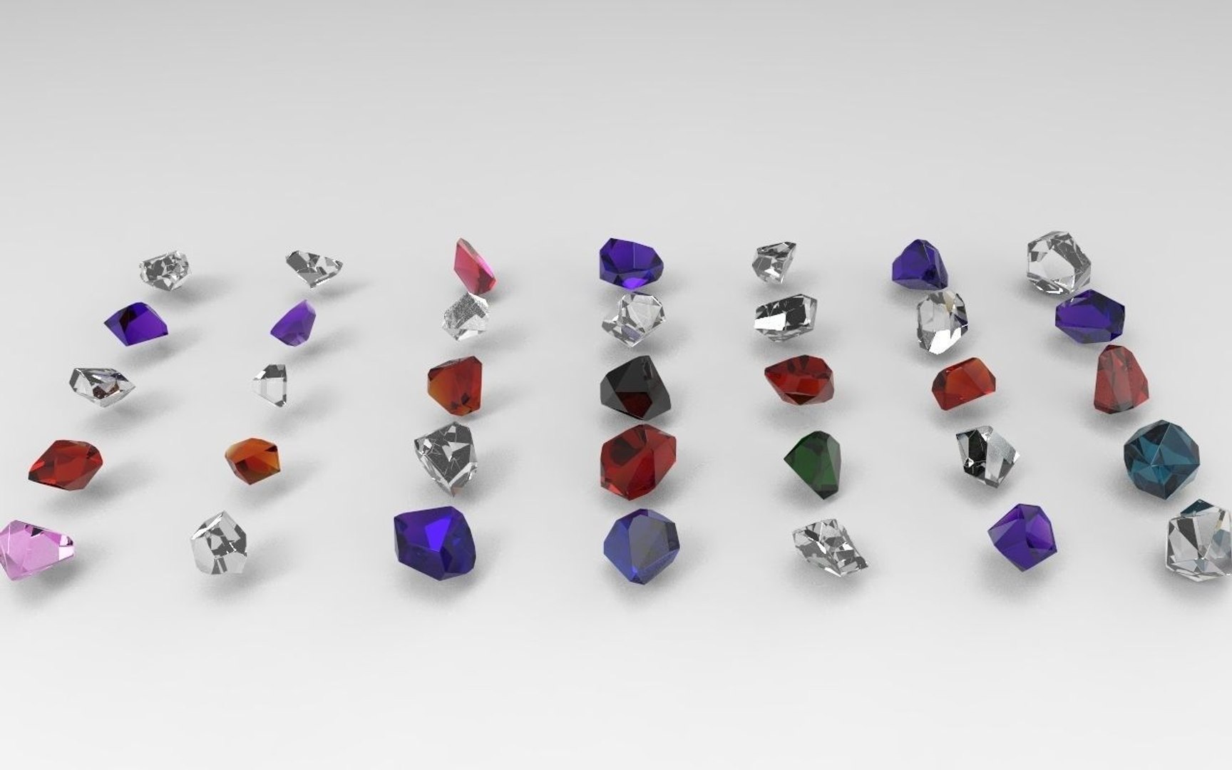 Emerald Gem Crystal Garnet 3D Model - TurboSquid 1355279