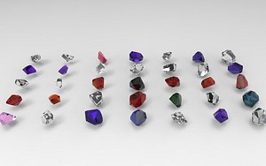 stylized cartoon gem 3d max