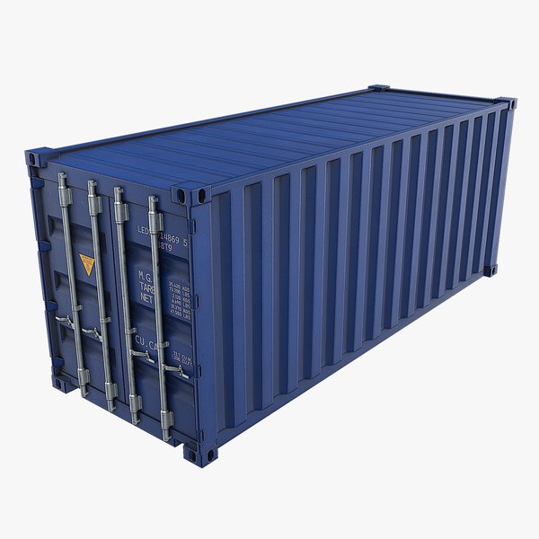 modelo 3d Contenedor de envío de 24 pies - Azul - TurboSquid 2151266