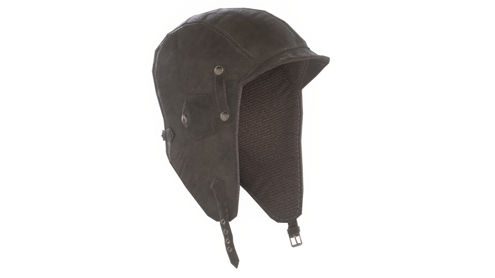 Aviator Goggles Hat Scarf Set - Brown - Game Asset Model - TurboSquid ...