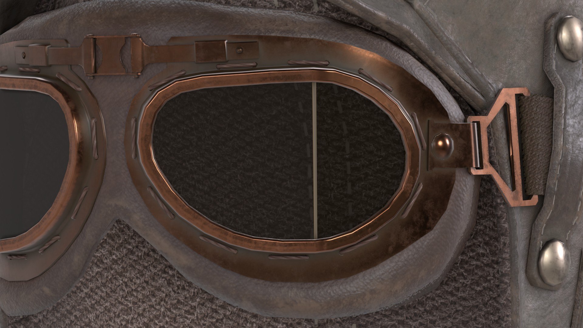 Aviator Goggles Hat Scarf Set - Brown - Game Asset Model - TurboSquid ...