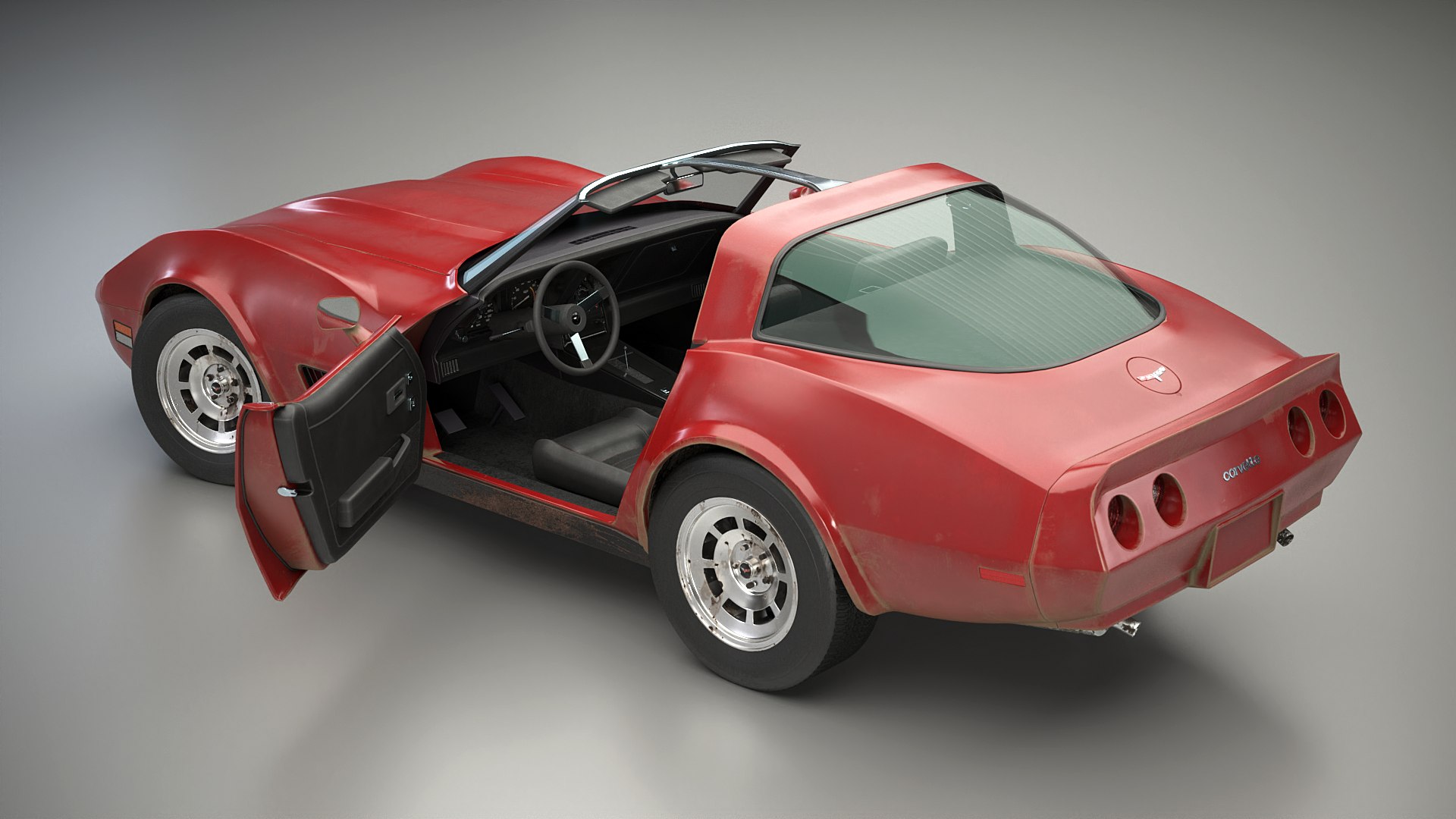 Chevrolet Corvette C3 1980-1982 Aged 3D Model - TurboSquid 2196099