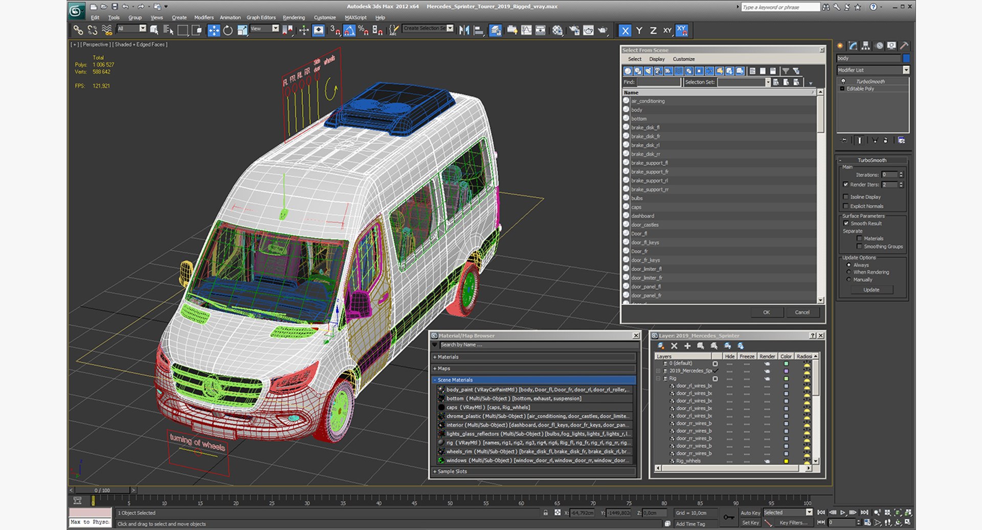 3D Mercedes Sprinter Tourer 2019 - TurboSquid 1374693