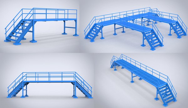 Modular industrial metal platforms 3D - TurboSquid 1938954