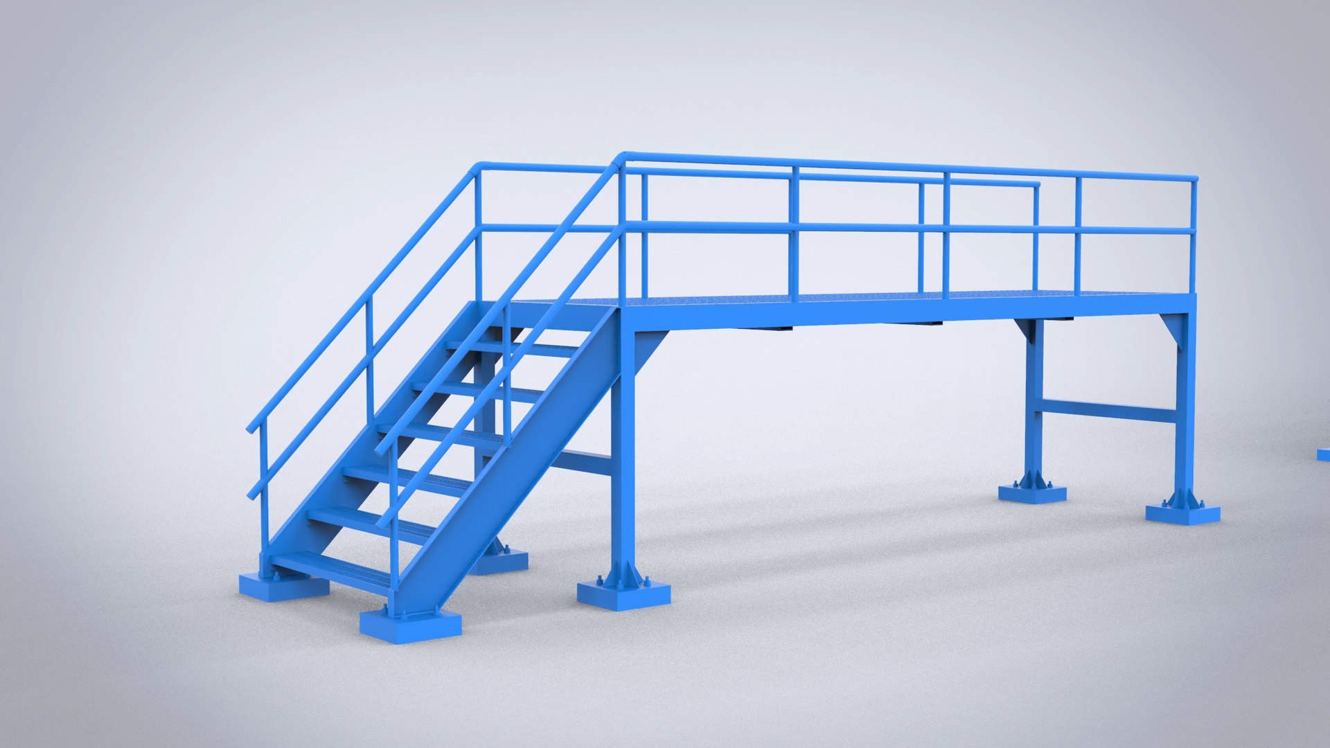 Modular Industrial Metal Platforms 3D - TurboSquid 1938954