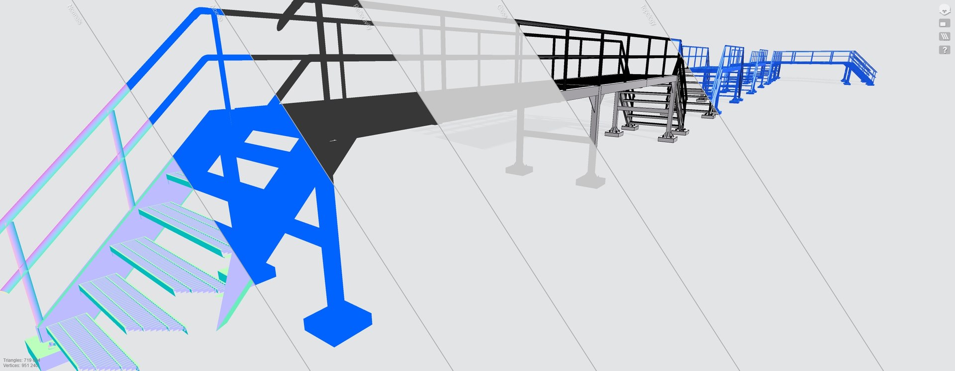 Modular Industrial Metal Platforms 3D - TurboSquid 1938954