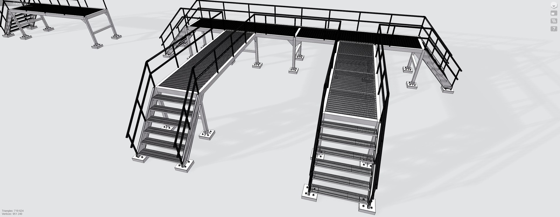 Modular Industrial Metal Platforms 3D - TurboSquid 1938954