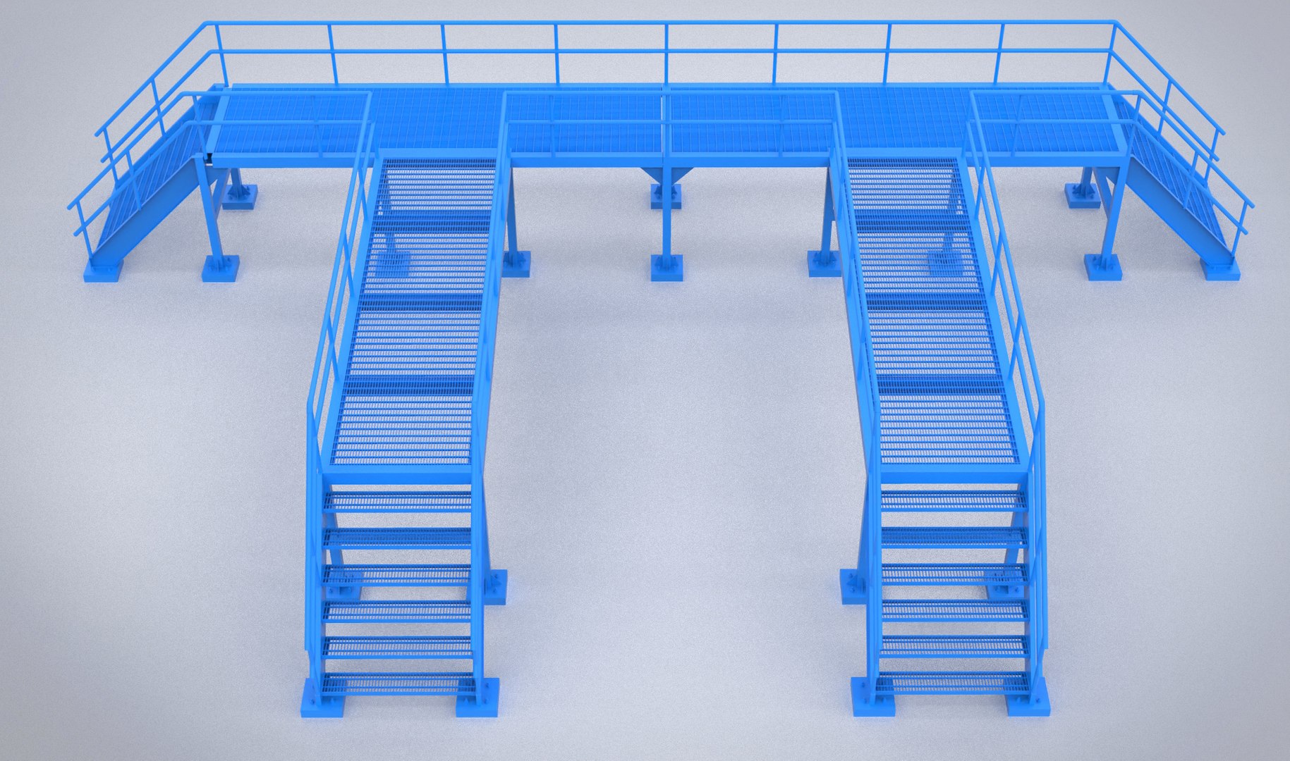 Modular Industrial Metal Platforms 3D - TurboSquid 1938954