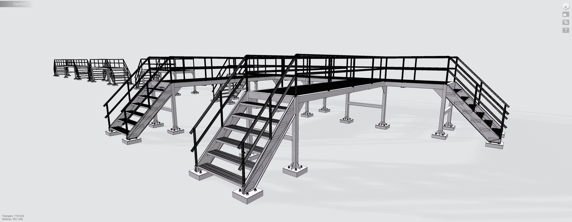 Modular Industrial Metal Platforms 3D - TurboSquid 1938954