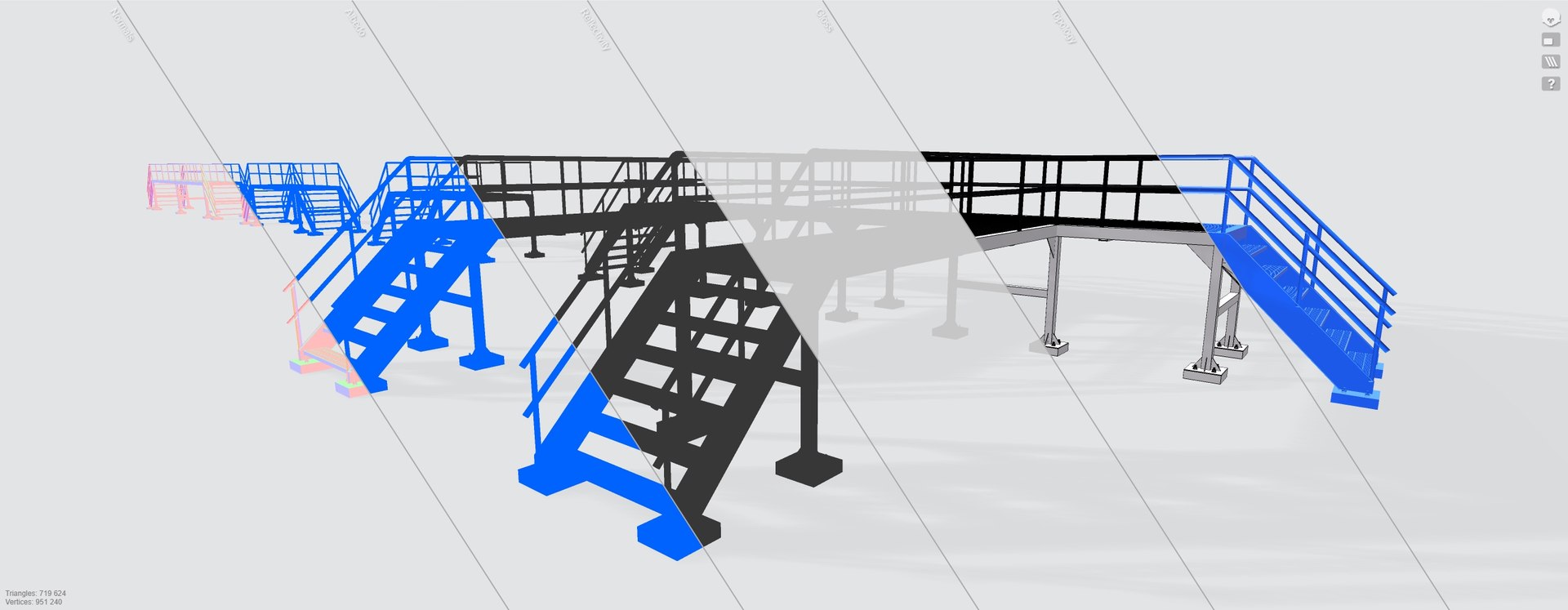 Modular Industrial Metal Platforms 3D - TurboSquid 1938954