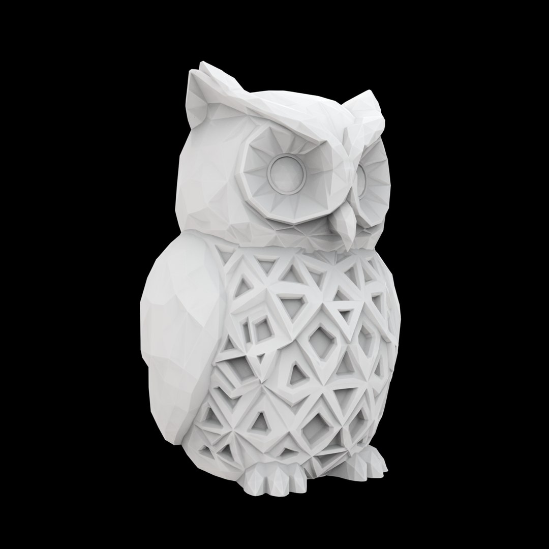 3D LowPolyPatternedOwl 3D Print Model Geometric Sculpture - TurboSquid ...
