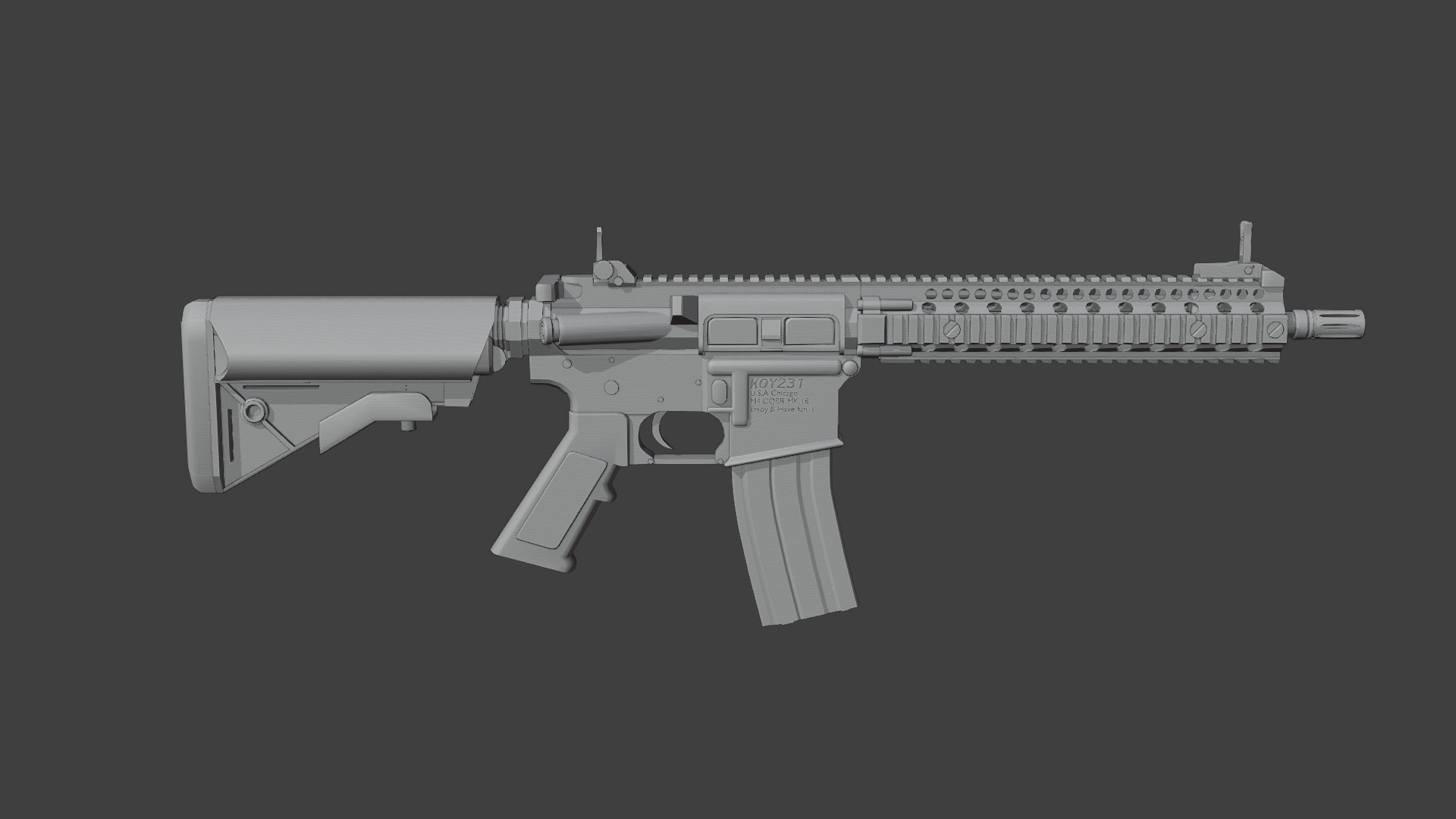 Mk18 Cqbr 3d Model Turbosquid 1802015