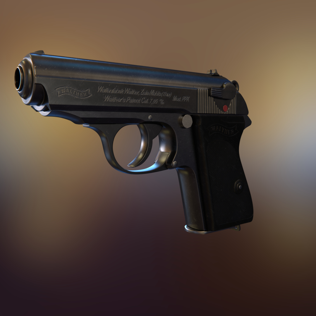 3d Realistic Walther Ppk 7 Model
