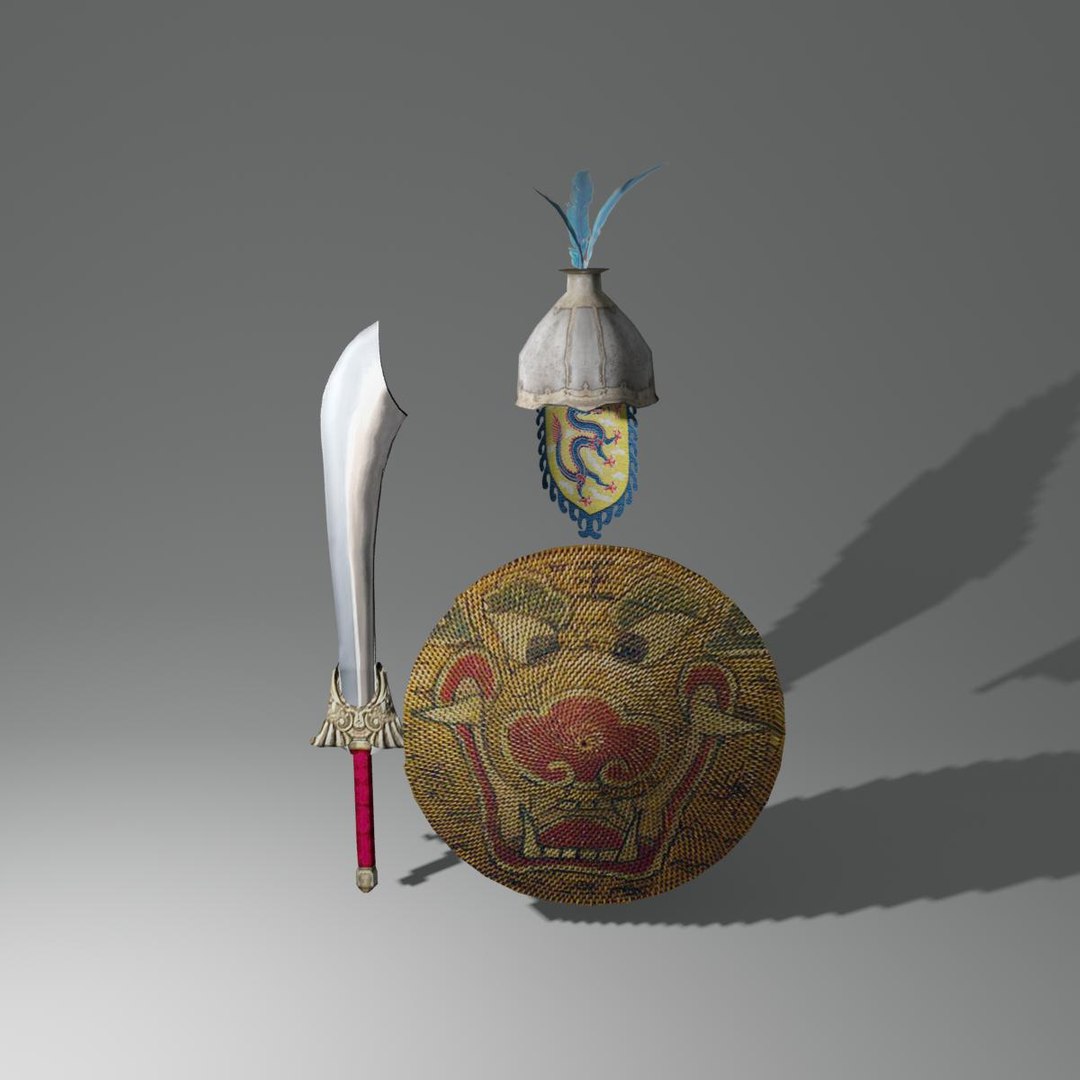 3d Model Fantasy Shield Chinese Helmet