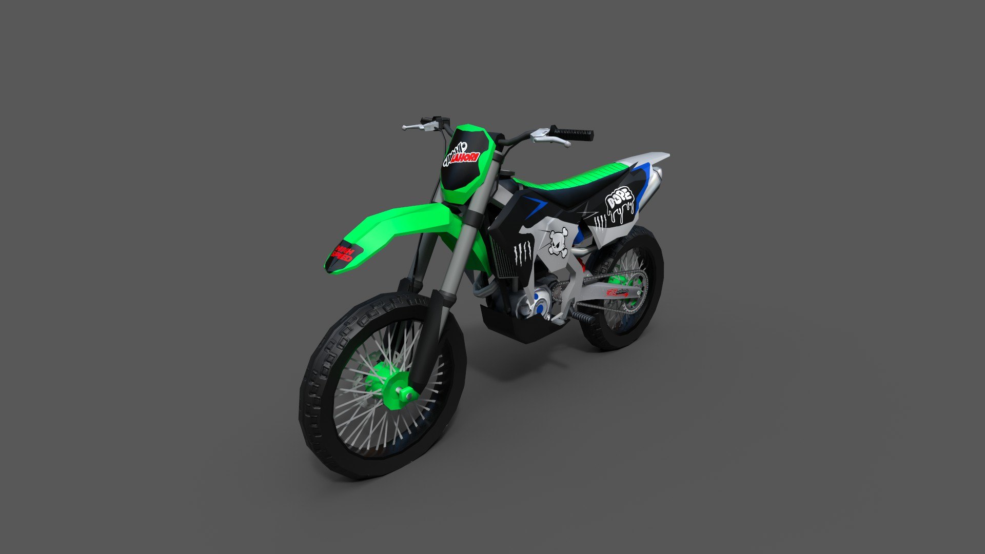 3D model Dirt Bike X6 3D Low Poly Model With 4k PBR Texture ...