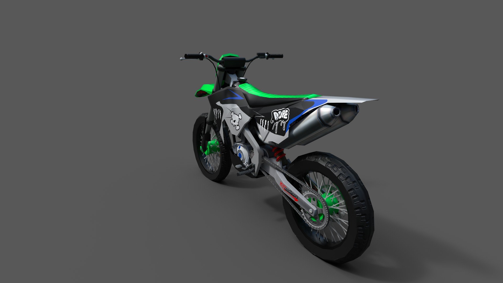 3D model Dirt Bike X6 3D Low Poly Model With 4k PBR Texture ...