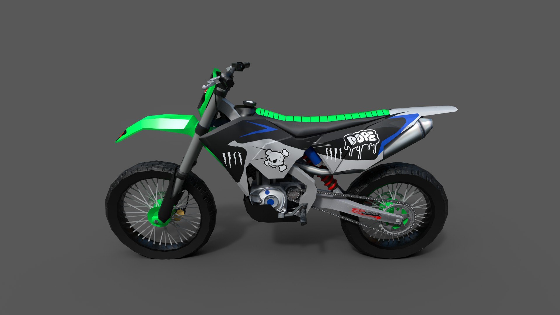 3D model Dirt Bike X6 3D Low Poly Model With 4k PBR Texture ...