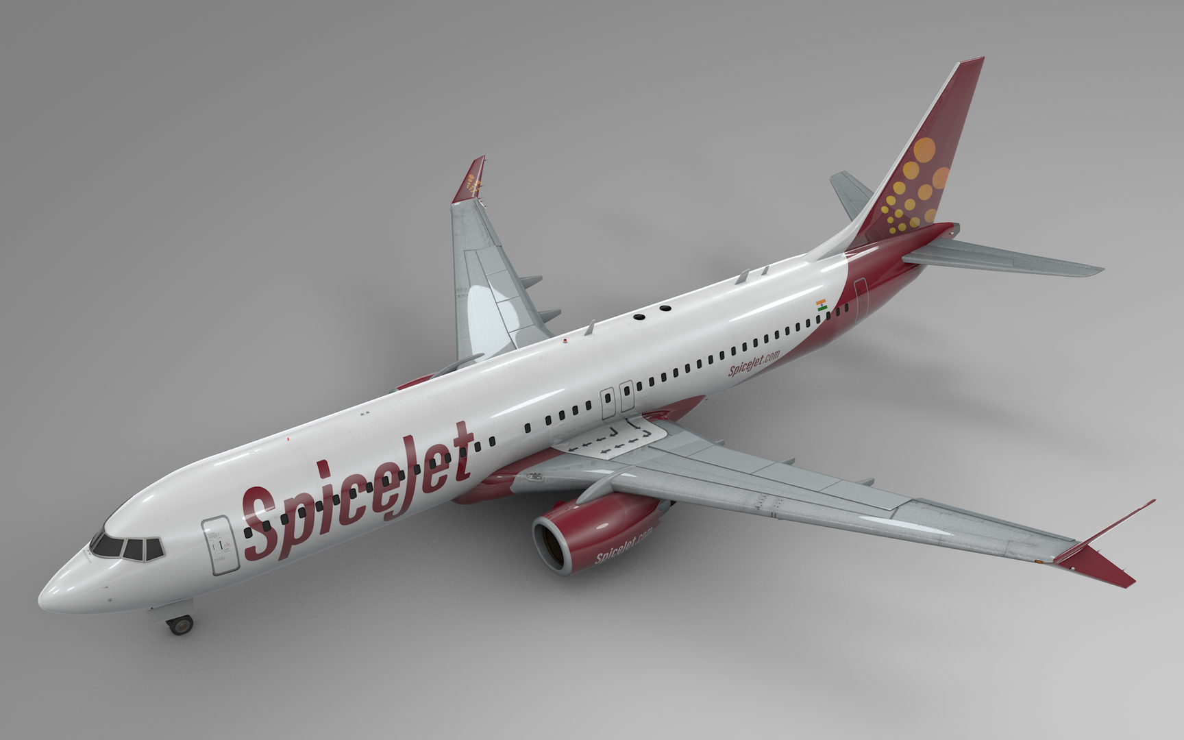 3D boeing 737-8 spicejet l1321 - TurboSquid 1703197