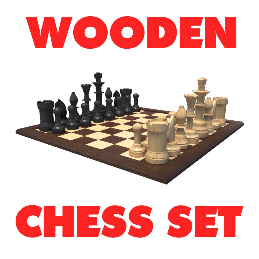 Wooden Chess Coins Set 3D - TurboSquid 1290399