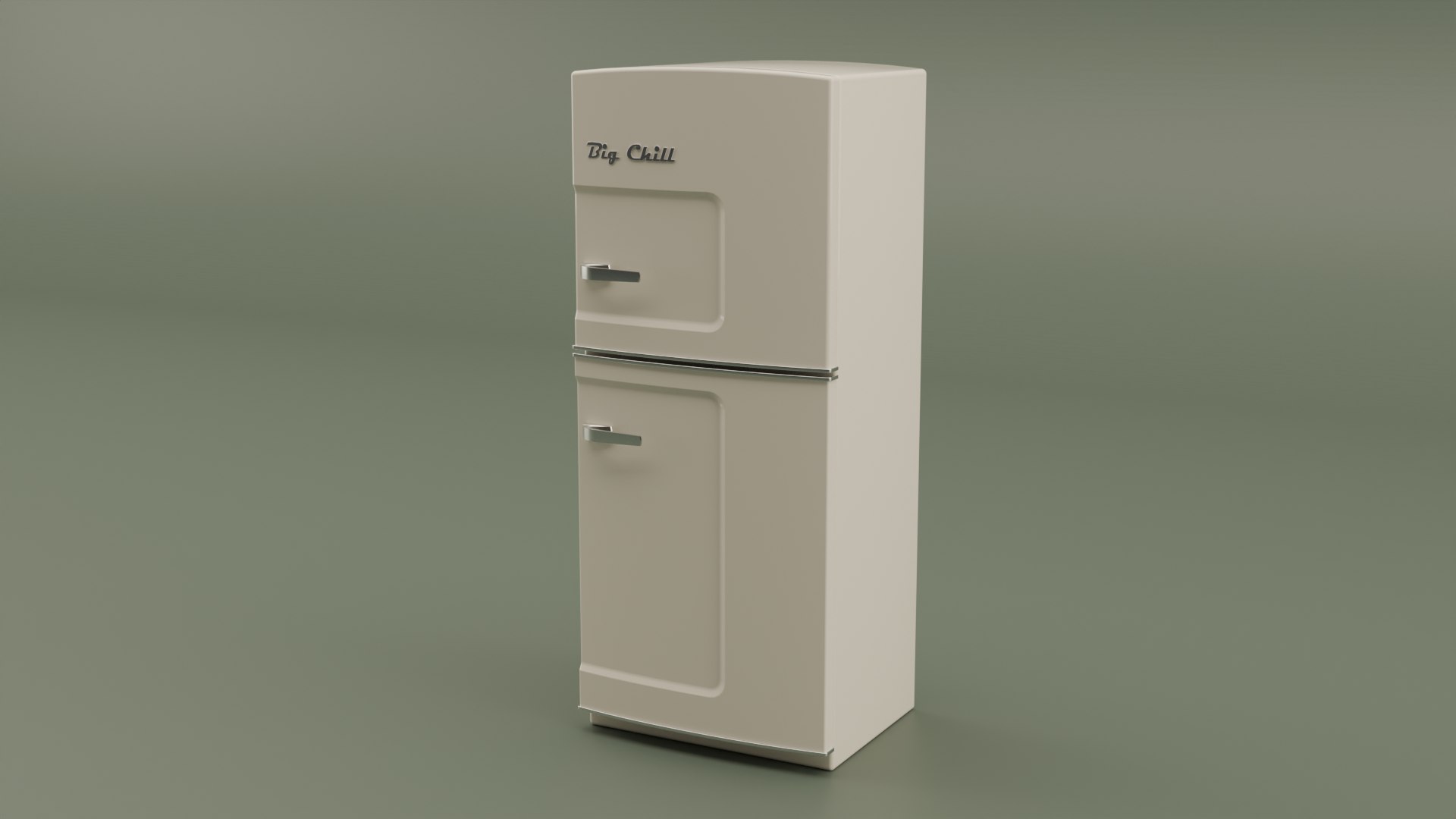 Vintage Big Chill Fridge 3D Model - TurboSquid 2266684