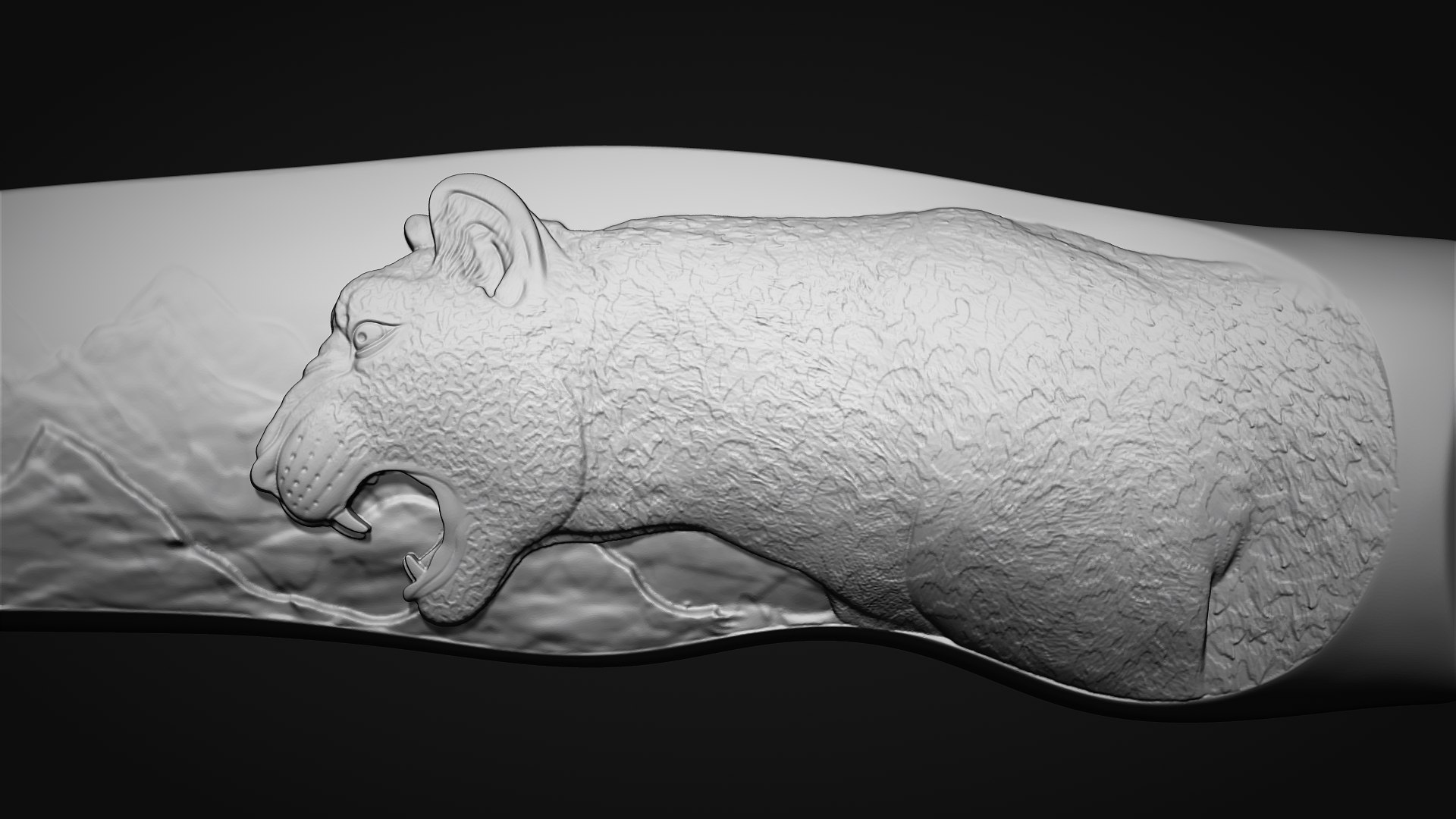 Leopard Knife Handle 3D Model - TurboSquid 2391962