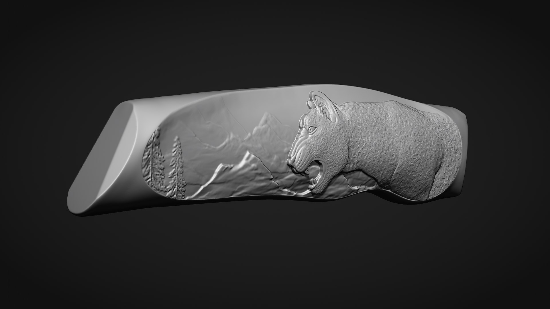 Leopard Knife Handle 3D Model - TurboSquid 2391962
