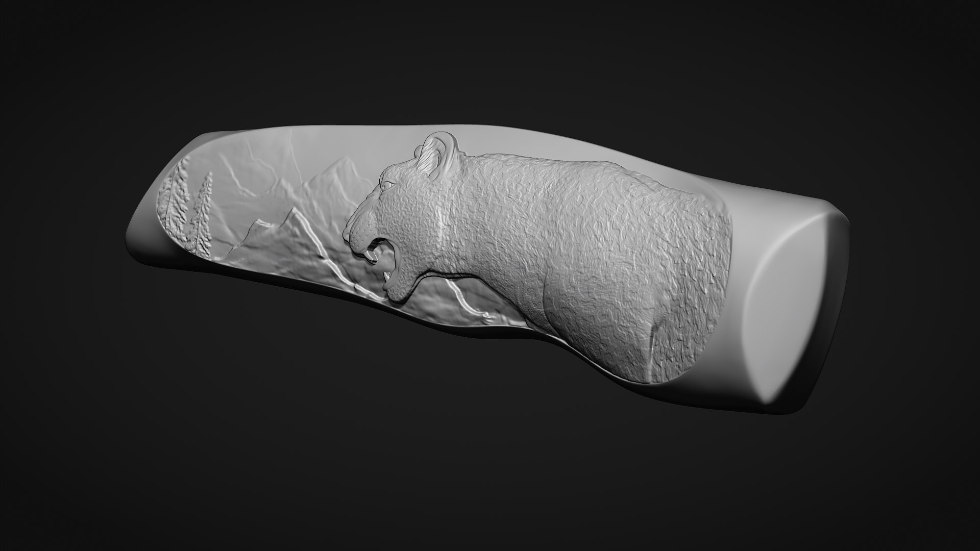 Leopard Knife Handle 3D Model - TurboSquid 2391962