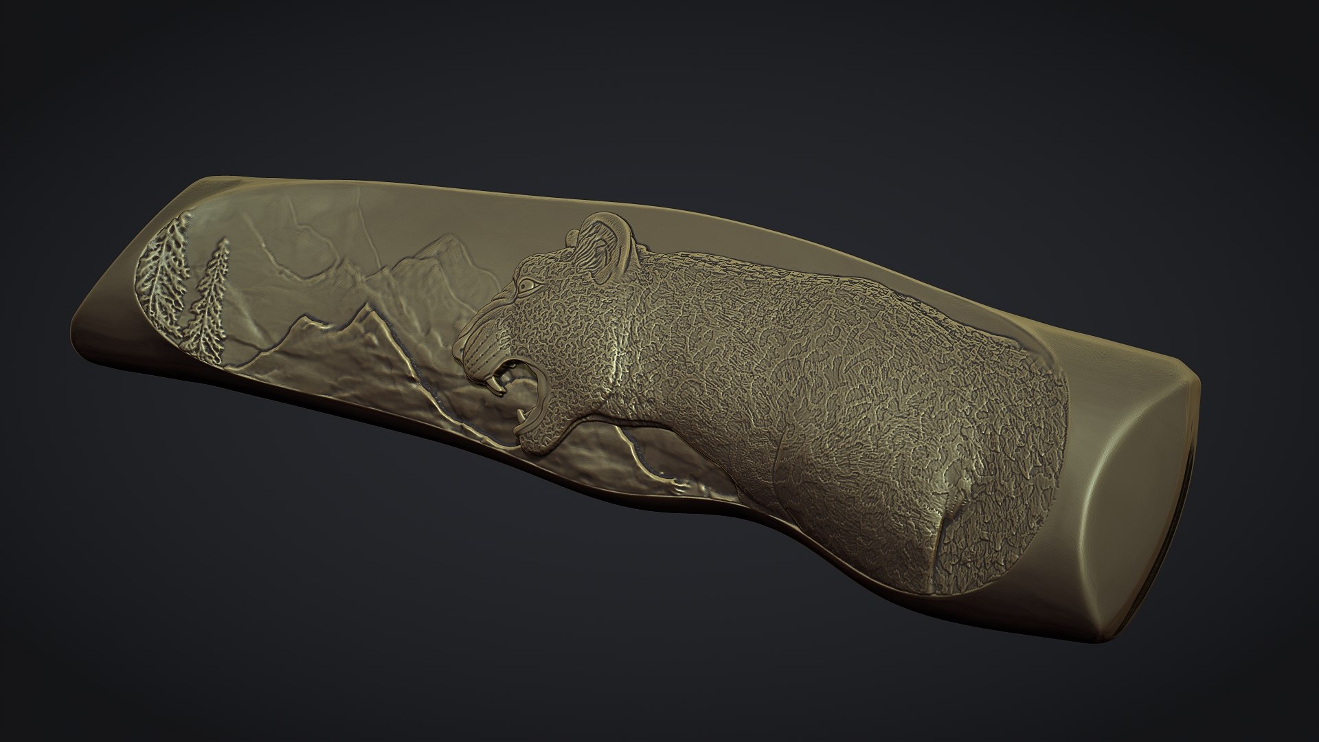 Leopard Knife Handle 3D Model - TurboSquid 2391962
