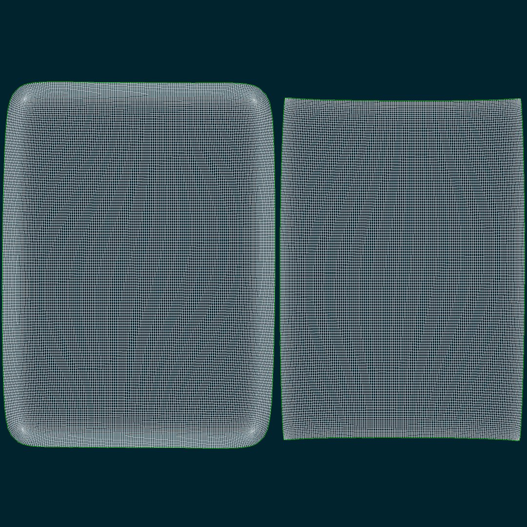 3d Slate Rectangular Plates Model