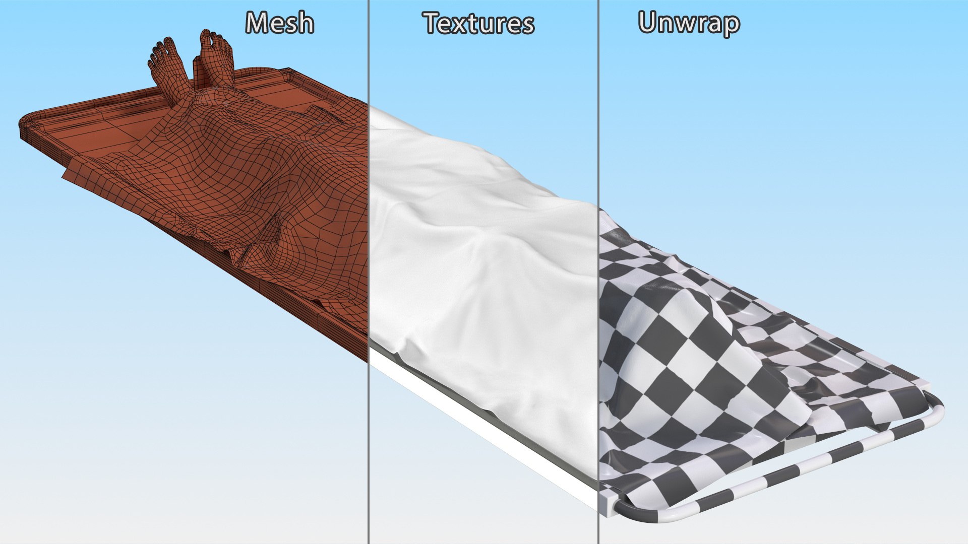 3D Female Dead Body Covered with Cloth model - TurboSquid 1977372