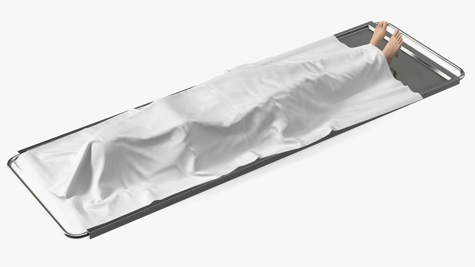 3D Female Dead Body Covered with Cloth model - TurboSquid 1977372