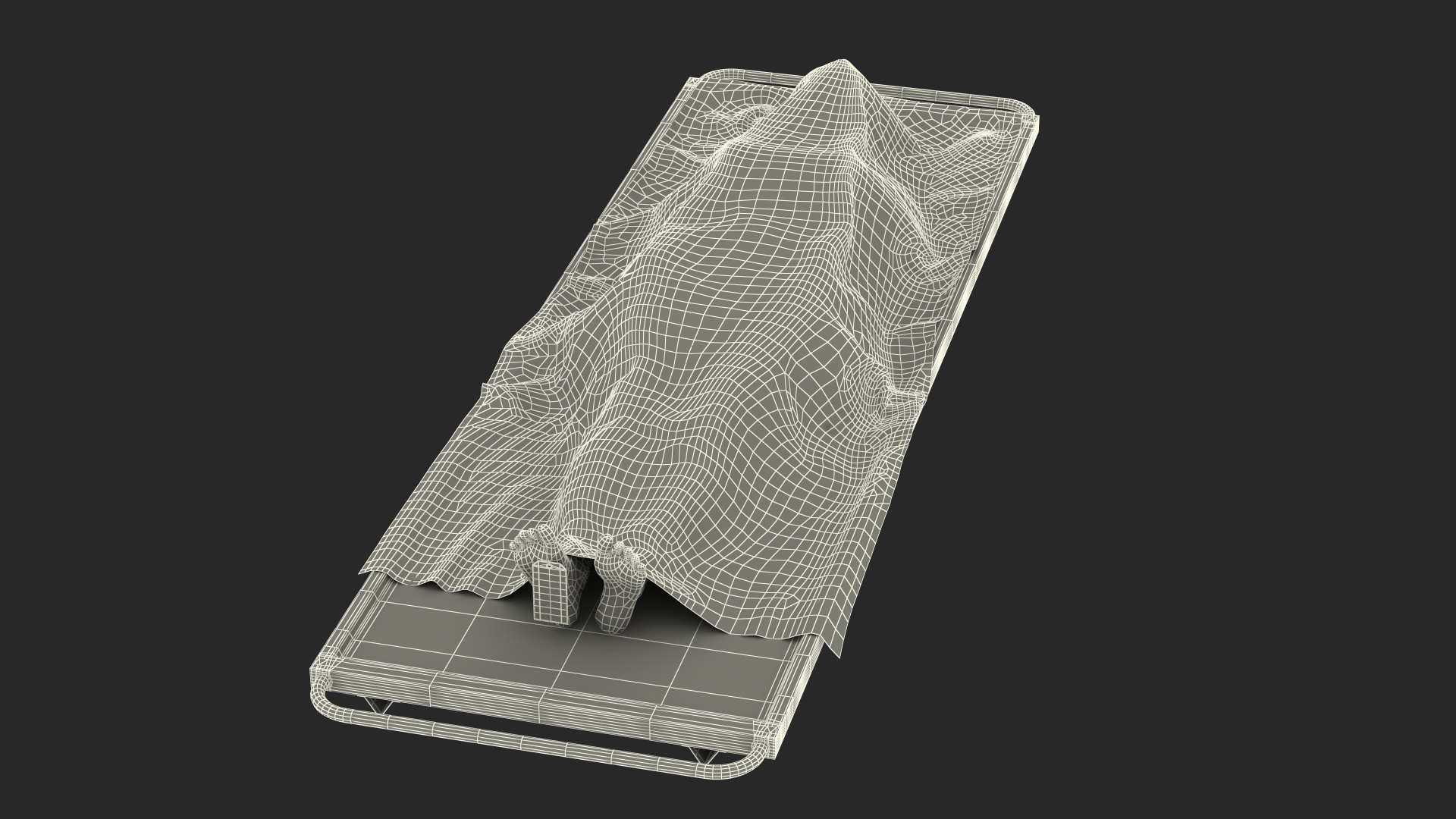 3D Female Dead Body Covered With Cloth Model - TurboSquid 1977372
